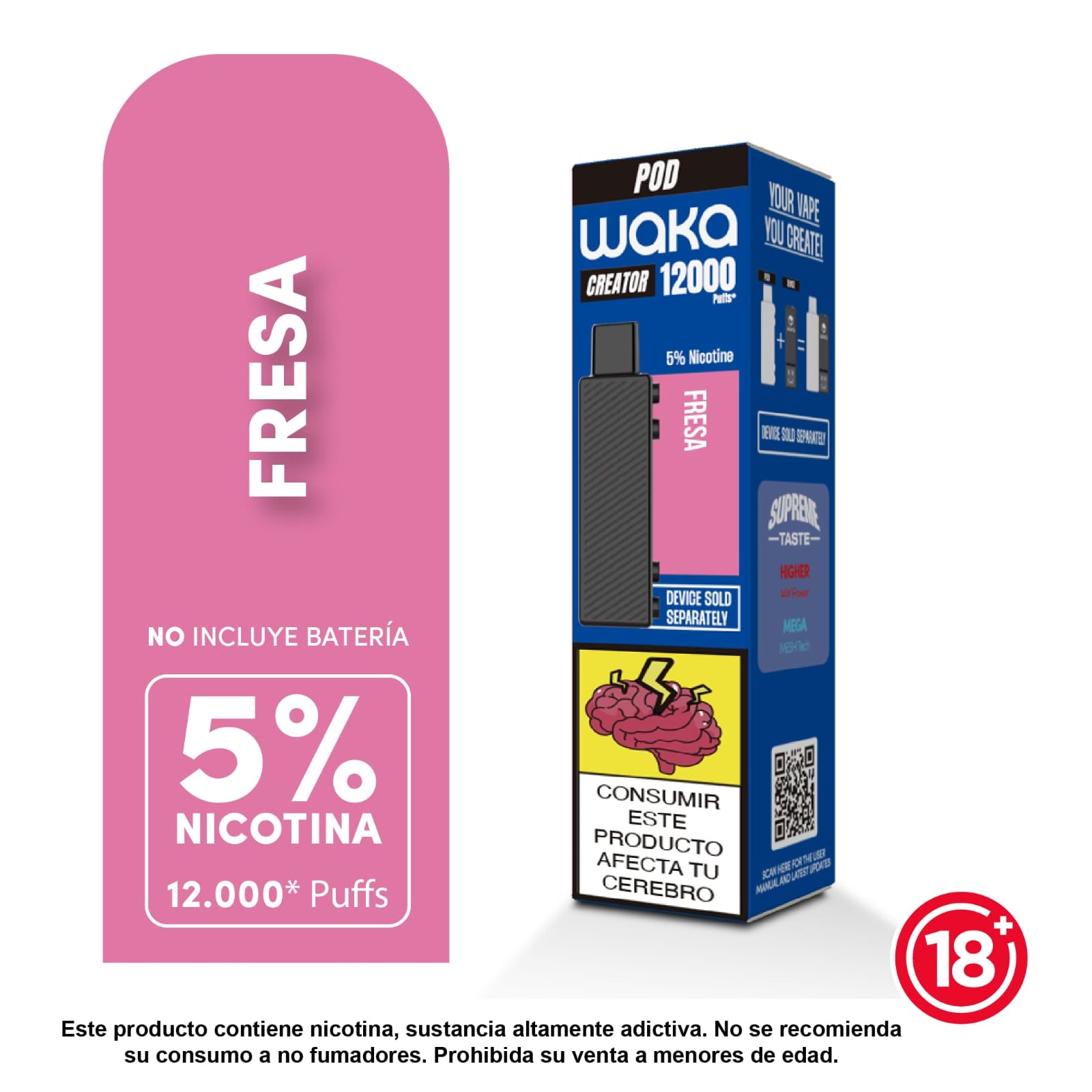 Waka CREATOR POD y/o Batería - 12k PUFFS - LANZAMIENTO – Vape Club
