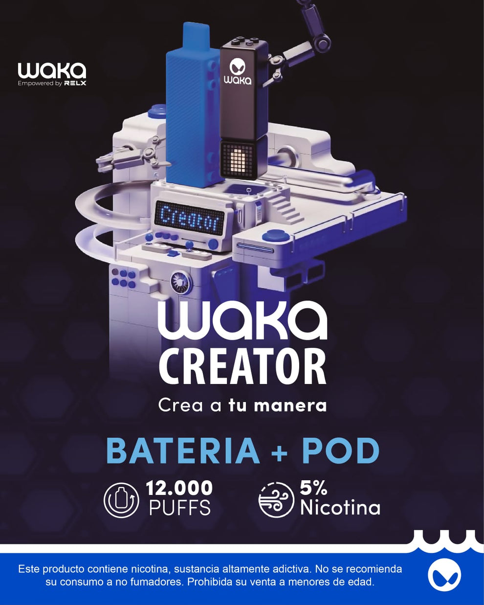 Waka CREATOR POD y/o Batería - 12k PUFFS - LANZAMIENTO – Vape Club